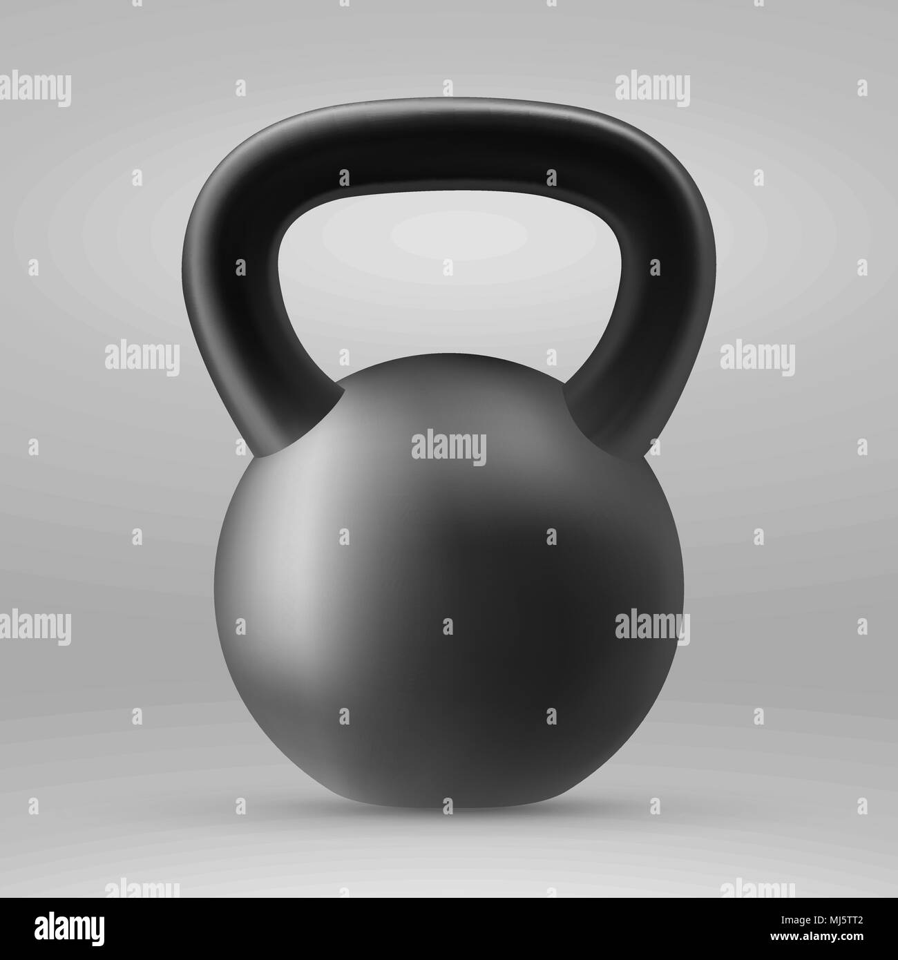 Realistic Black kettlebell. Vector illustration Stock Vector Image ...