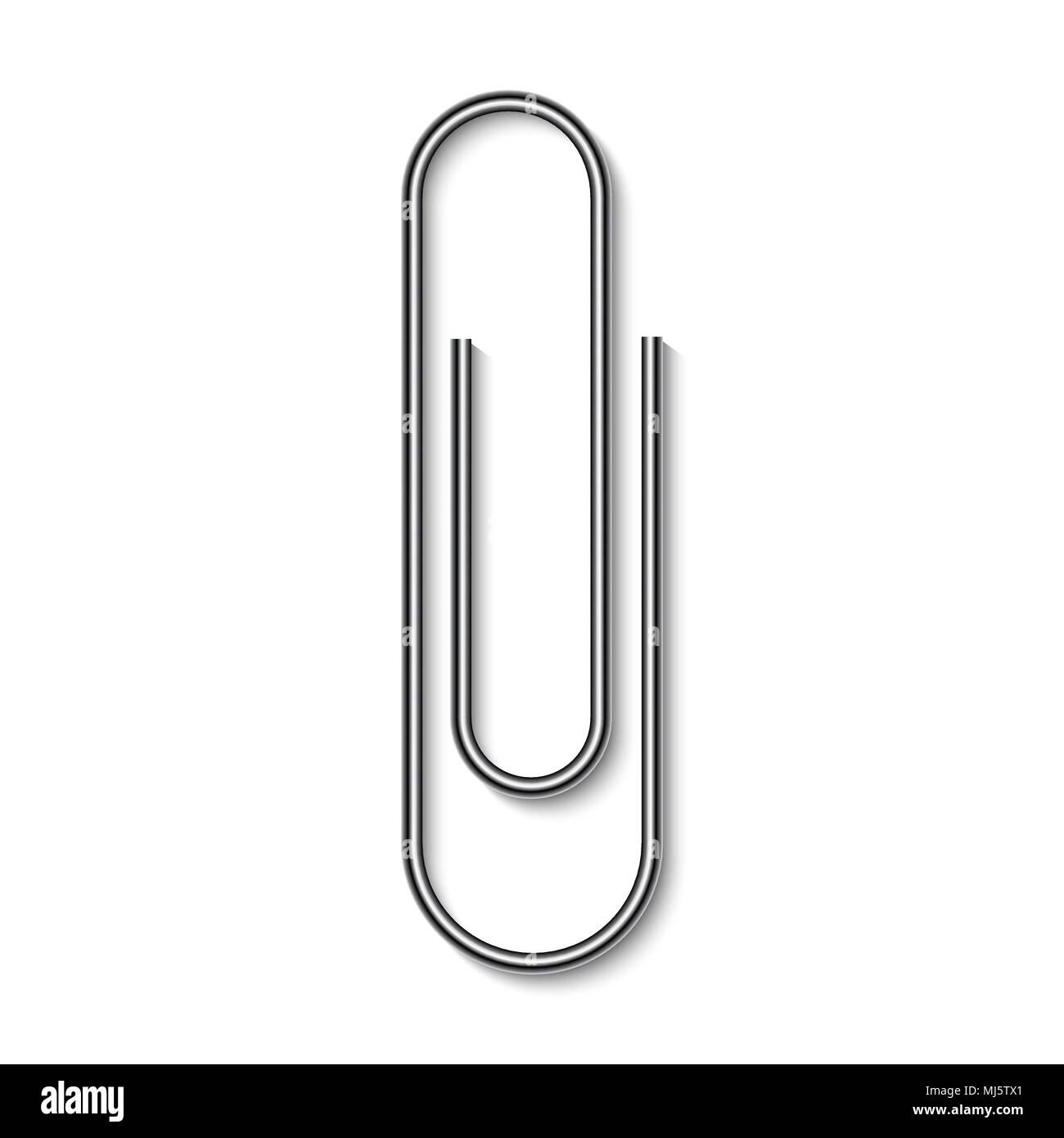 Realistic paper clip Stock Vector Image & Art - Alamy