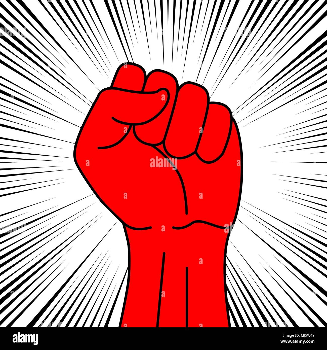 Fist male hand, proletarian protest symbol. Power sign Stock Vector ...
