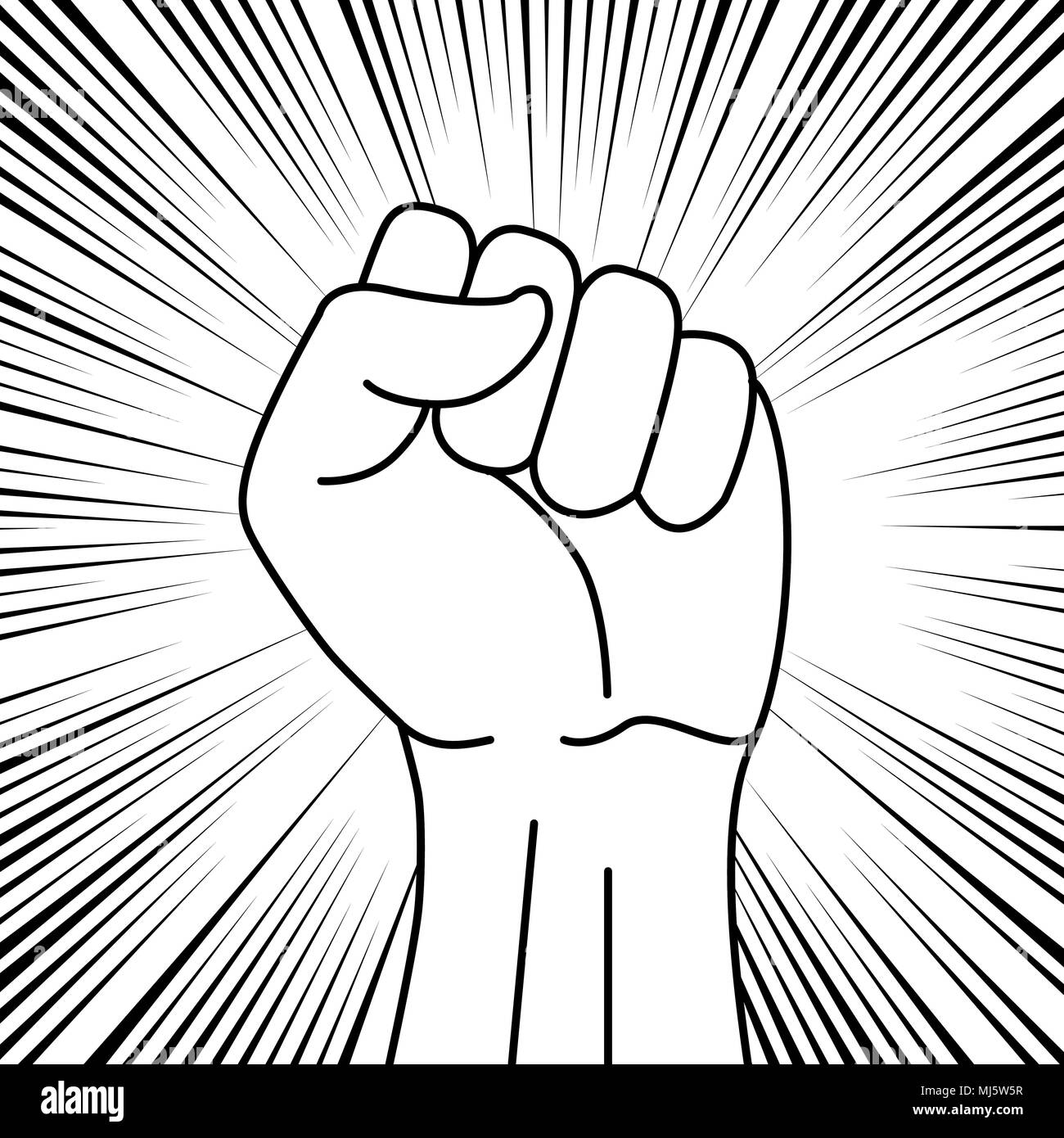Fist male hand, proletarian protest symbol. Power sign Stock Vector ...