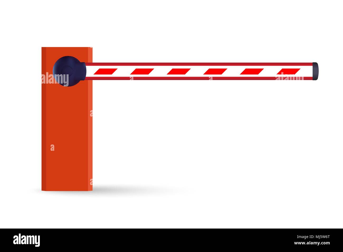 realistic car barrier with stop sign. vector illustration Stock Vector ...