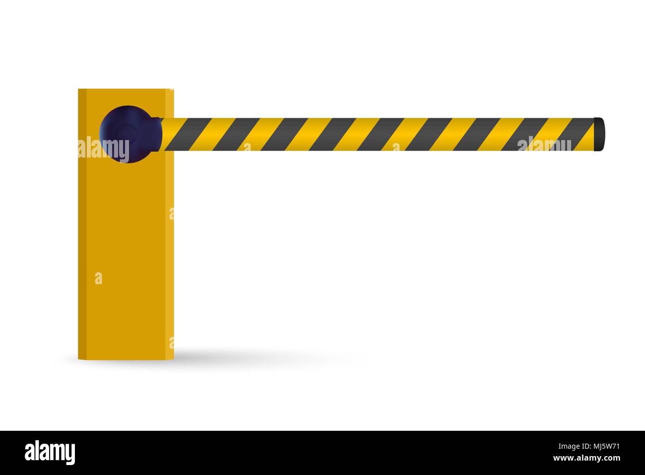 realistic car barrier with stop sign. vector illustration Stock Vector ...