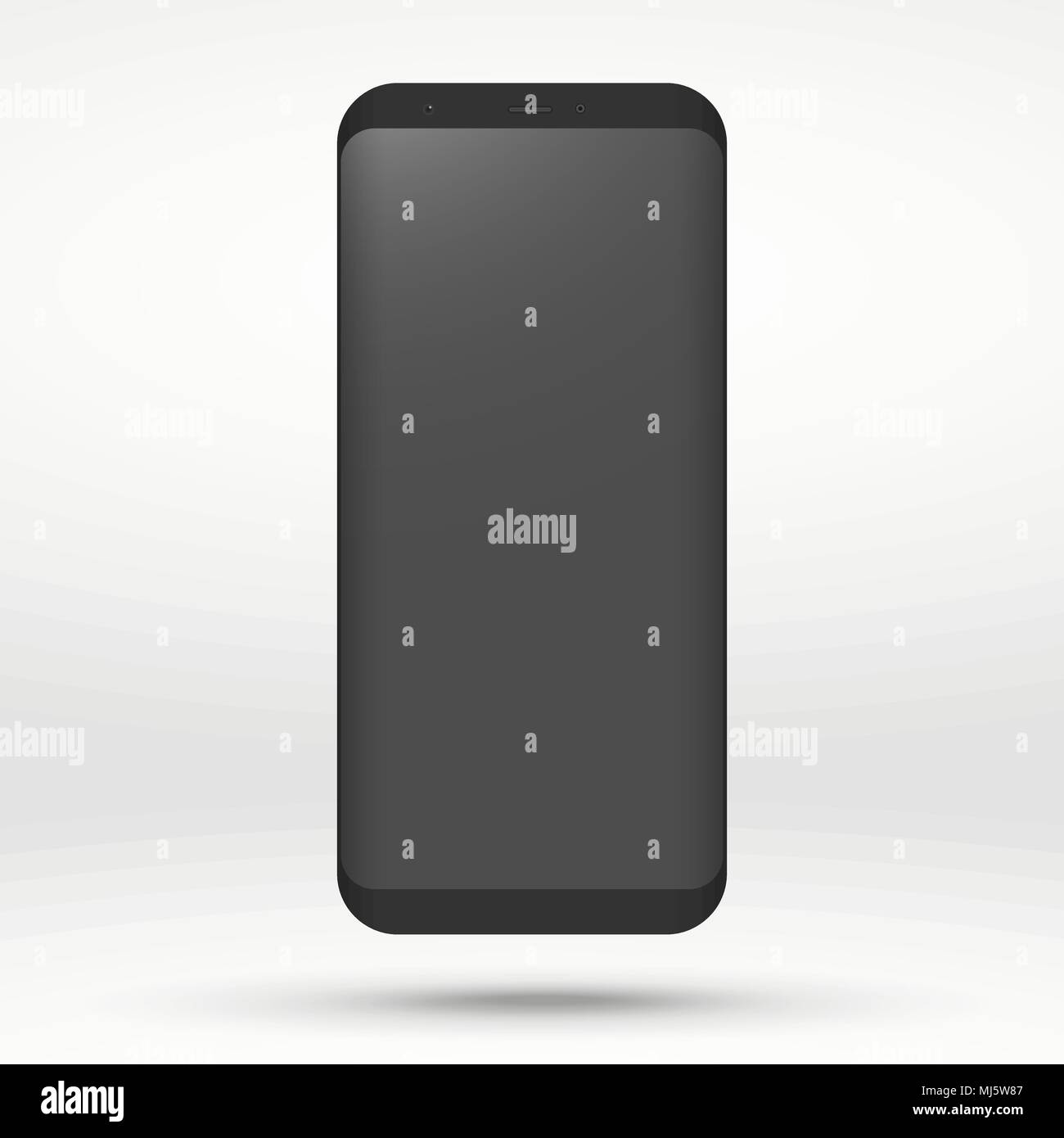 vector mobile template. Realistic high quality phone concept with ...