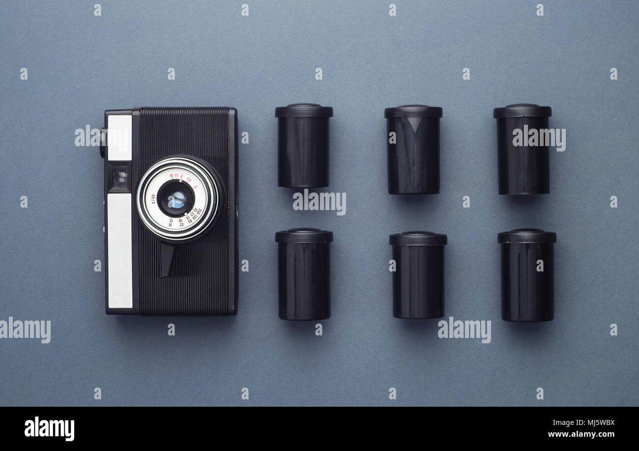 Old fashioned camera top view hi-res stock photography and images - Alamy