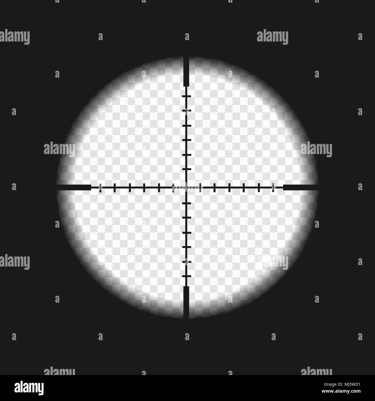 sniper sight with measurement marks. rifler scope template on ...