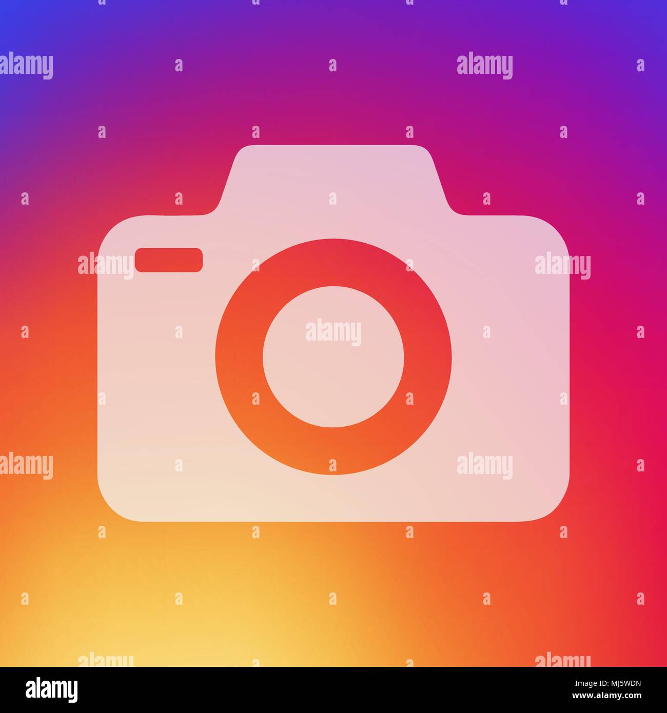 Photo camera vector icon on Colorful smooth gradient color Background ...