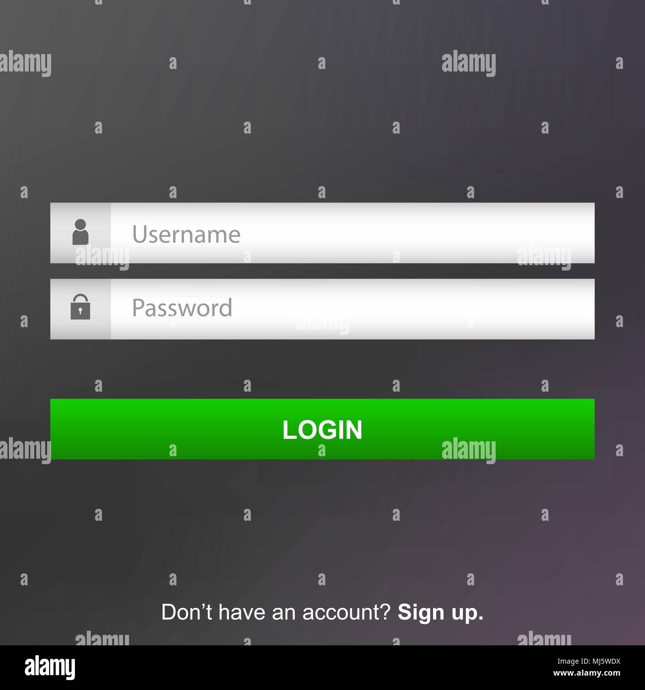 Login form page. password screen layout Stock Vector Image & Art - Alamy