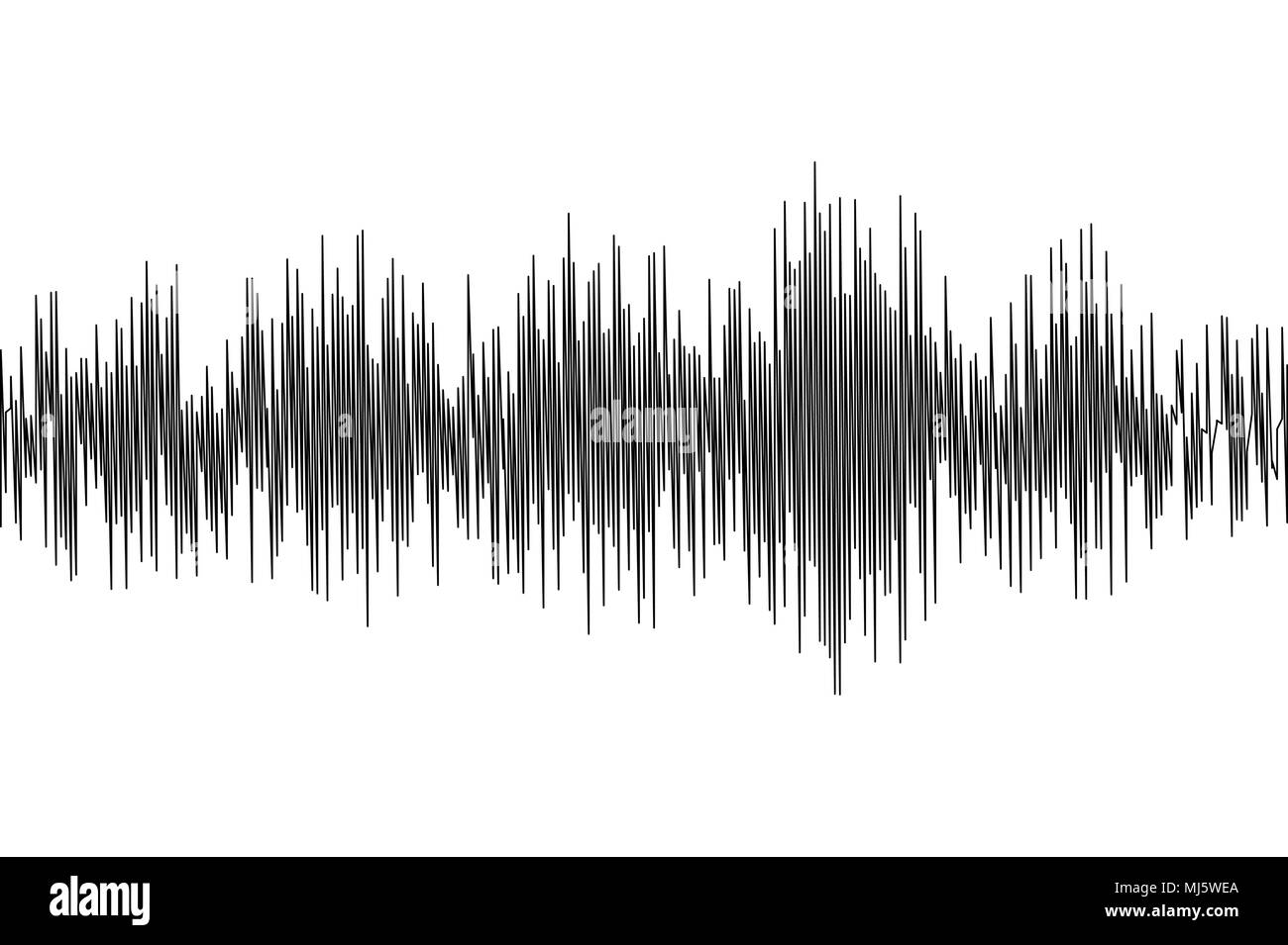 seismic waves oscillation earthquake waveform with random frequency and ...
