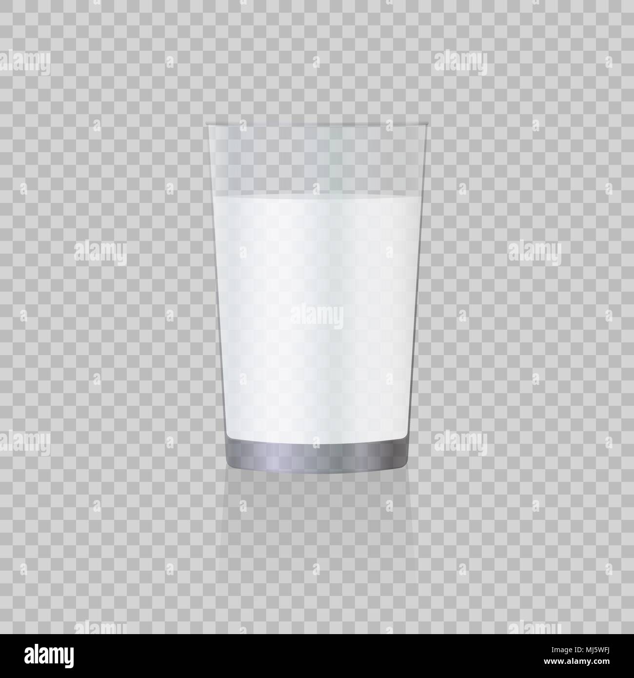 Milk Glass on Transparent Background Stock Vector Image & Art - Alamy