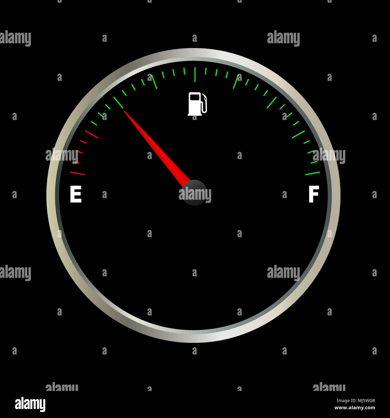 Empty fuel gauge meter vector illustration Stock Vector Image & Art - Alamy