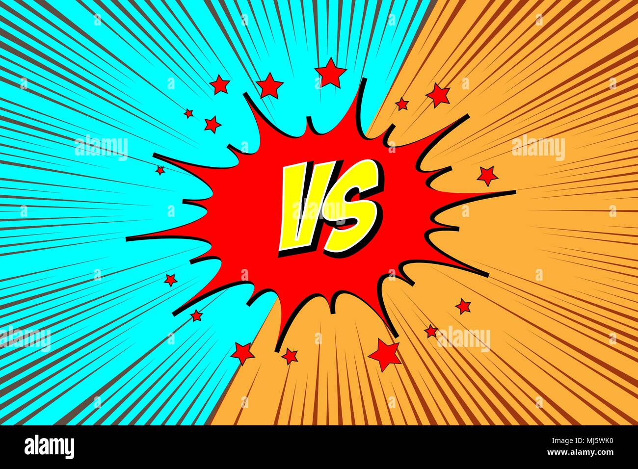 Versus. vs. Fight backgrounds comics style design. Vector illustration ...