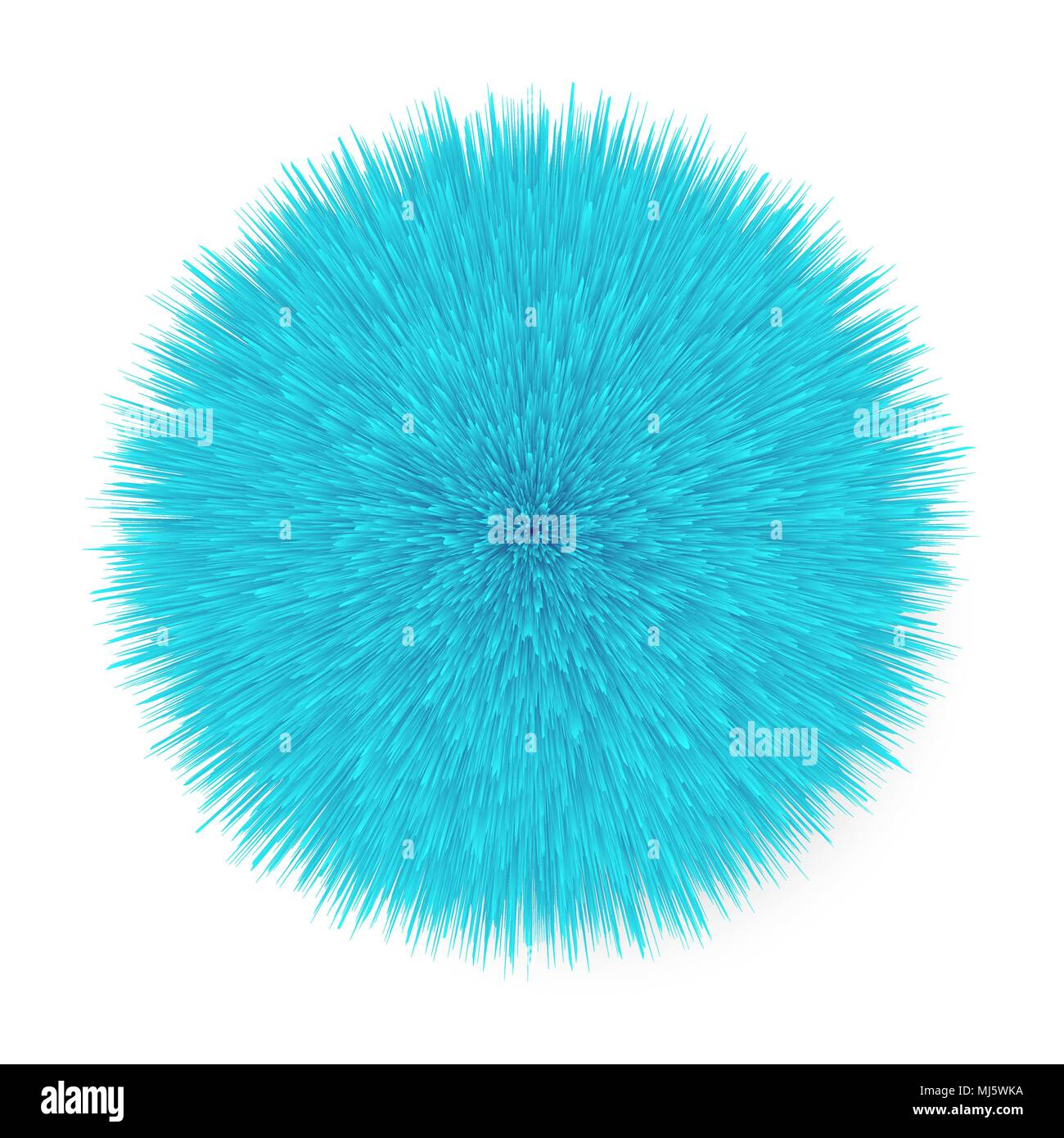 3d realistic blue Fluffy Hair Ball Stock Vector Image & Art - Alamy