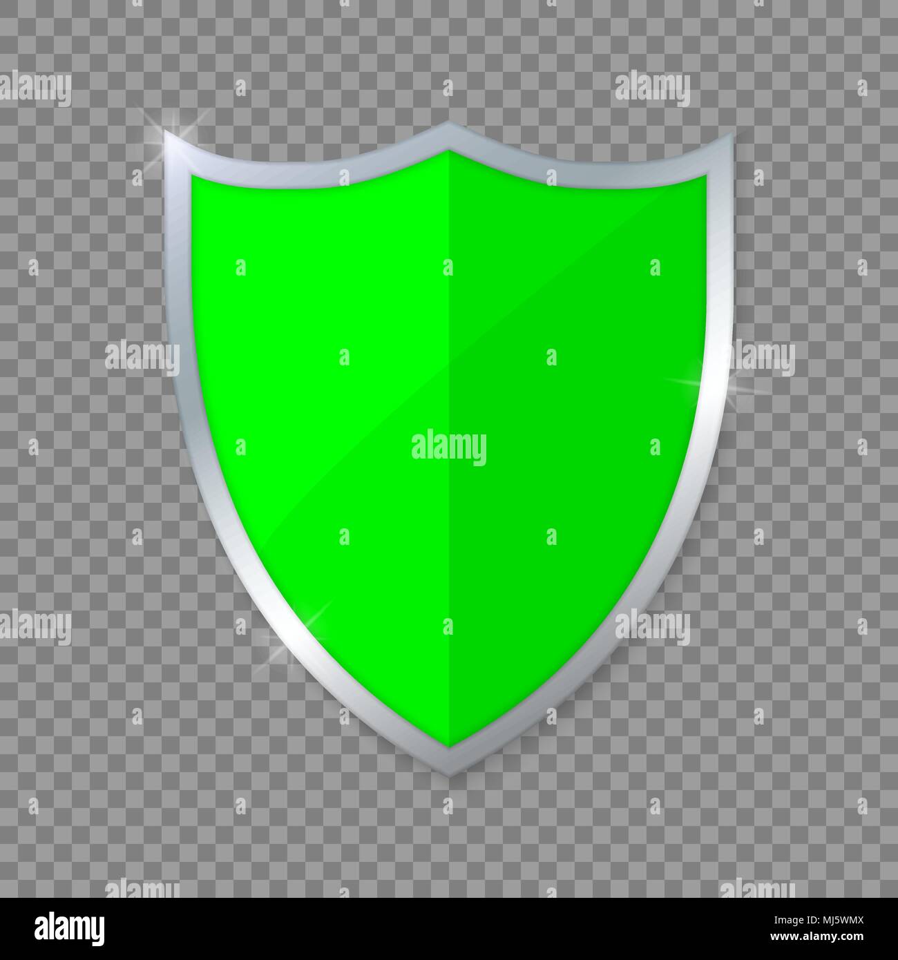 green shield. vector illustration Stock Vector Image & Art - Alamy
