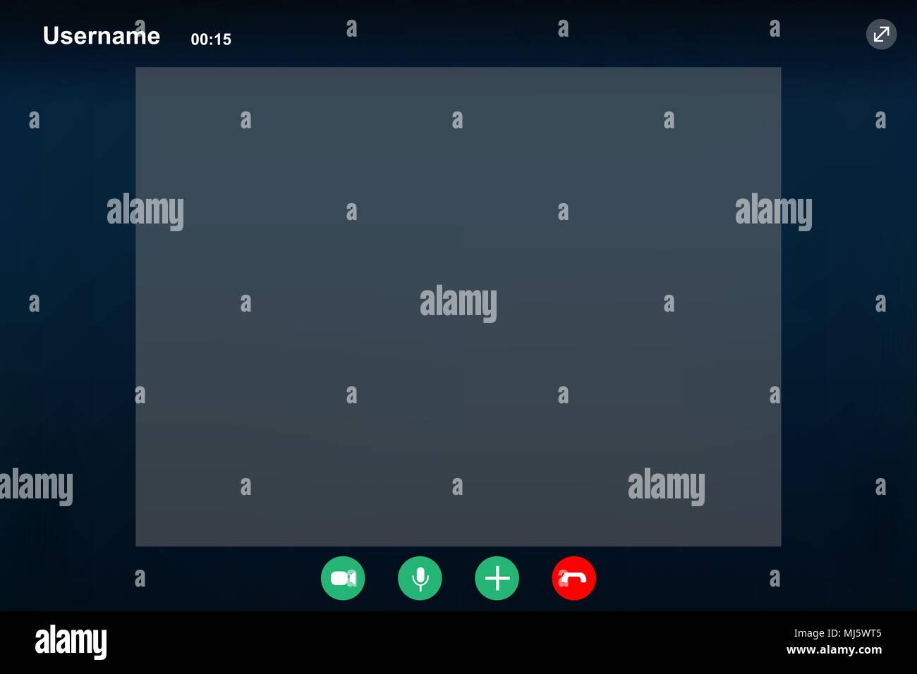 video call screen template. Vector illustration Stock Vector Image ...