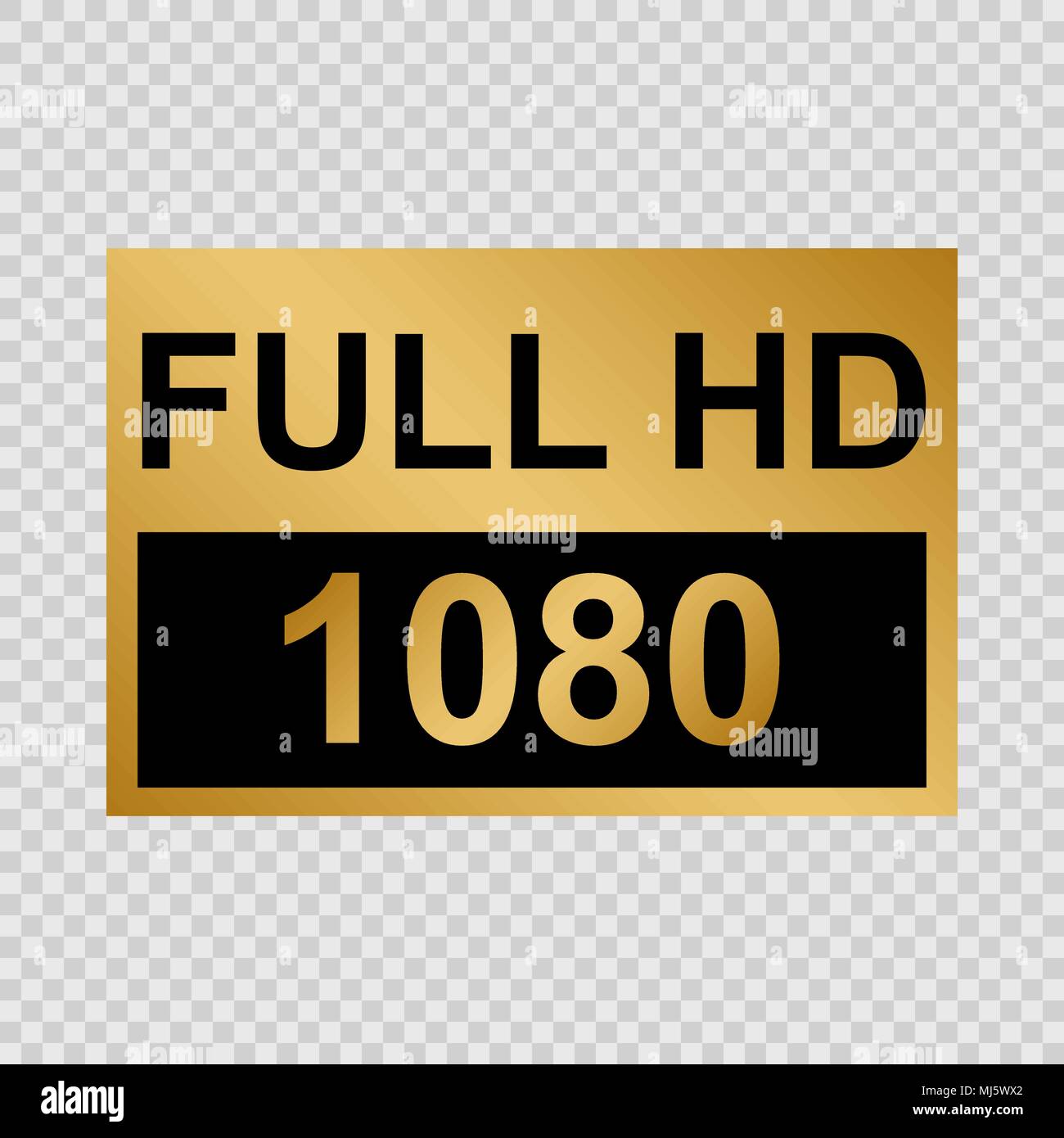 Golden Full HD label. Modern technology signs Stock Vector Image & Art ...