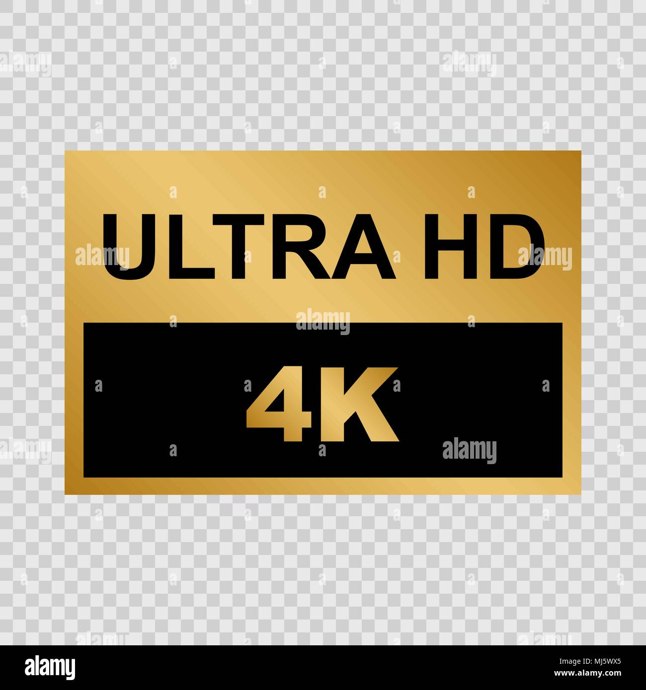 Golden Ultra HD label. Modern technology signs Stock Vector Image & Art ...