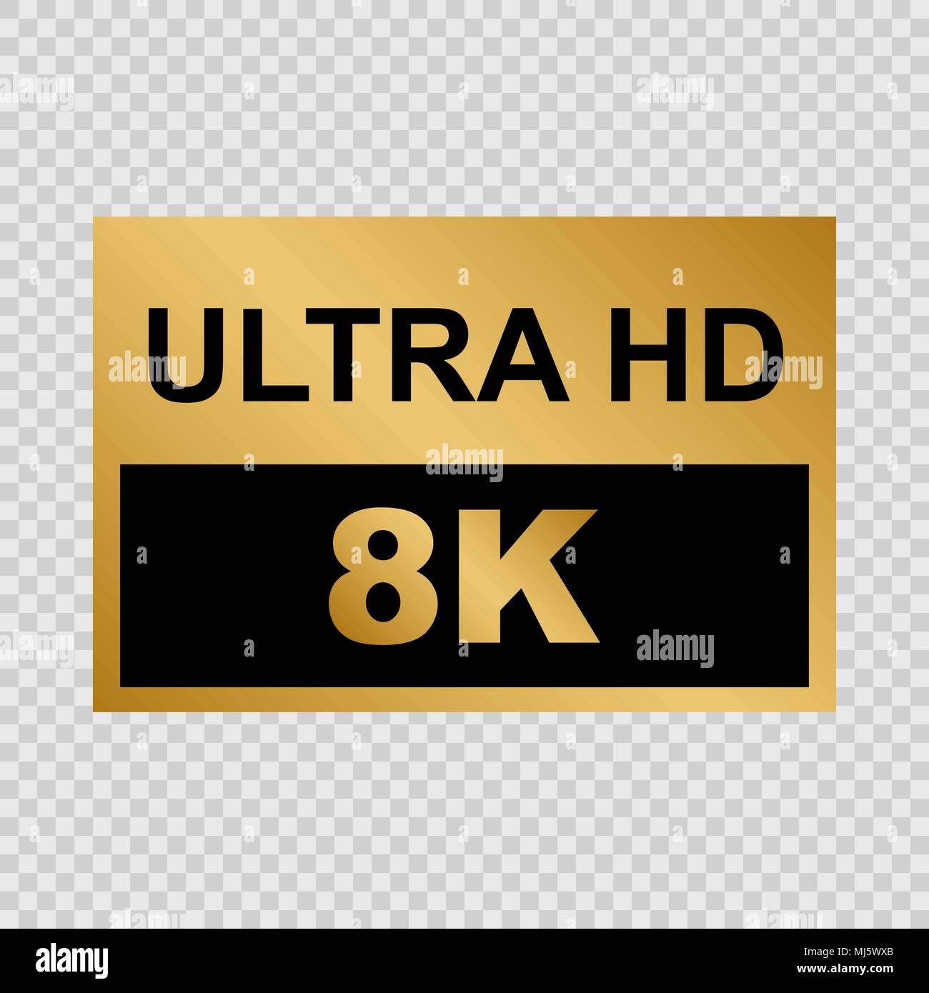 Golden Ultra HD label. Modern technology signs Stock Vector Image & Art ...