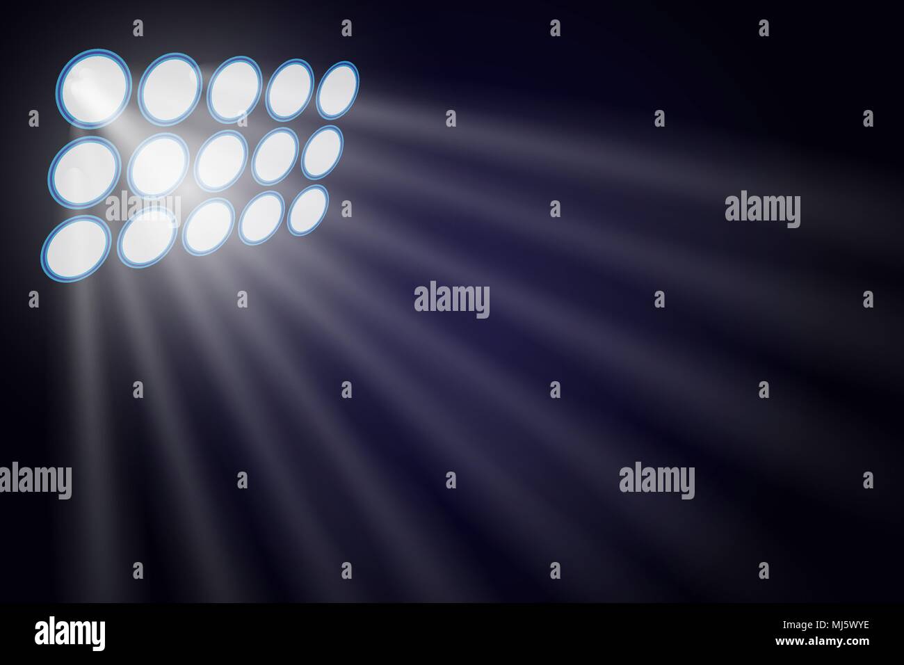 illuminated by searchlights. Stock vector illustration Stock Vector ...