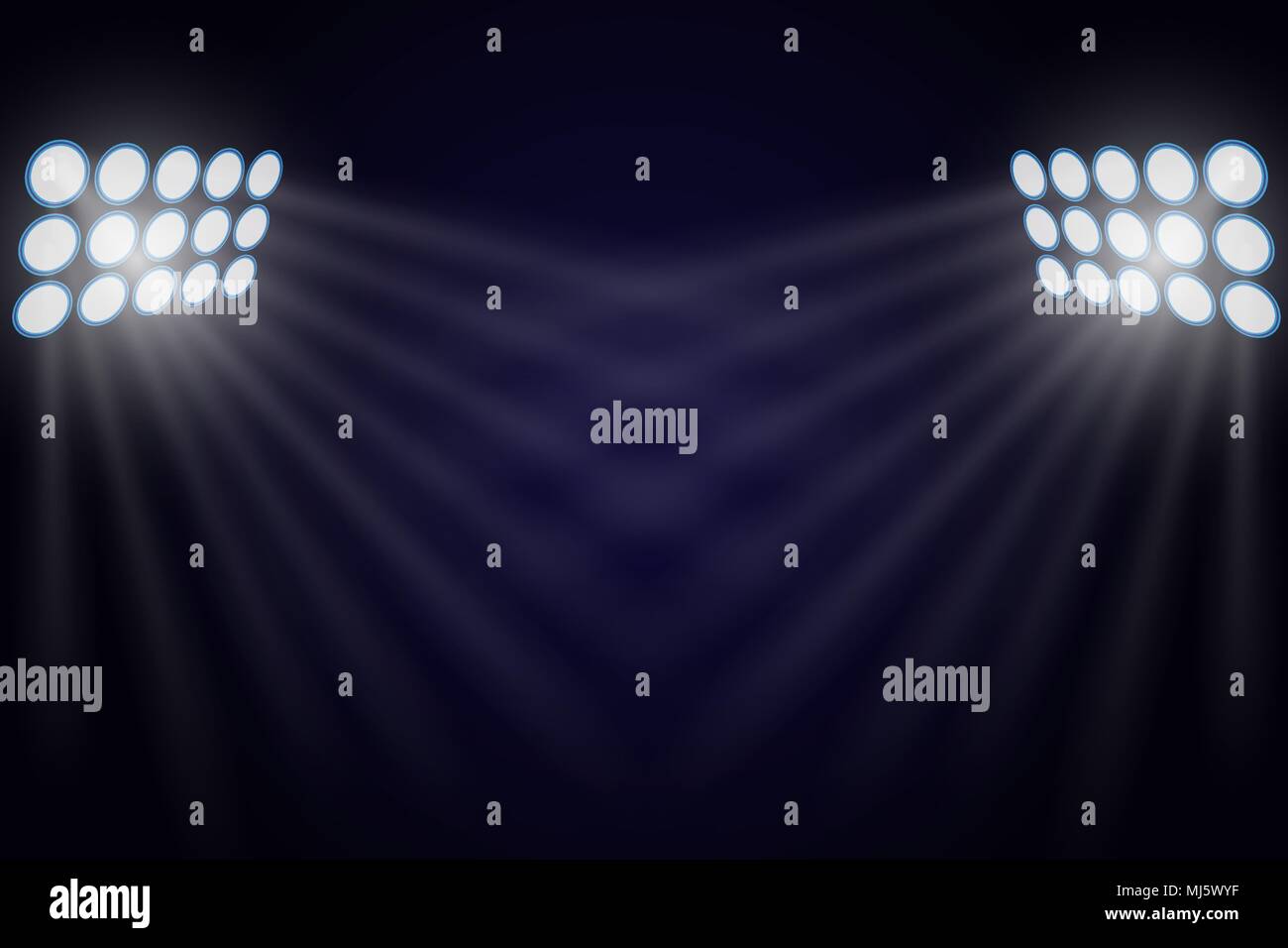 illuminated by searchlights. Stock vector illustration Stock Vector ...