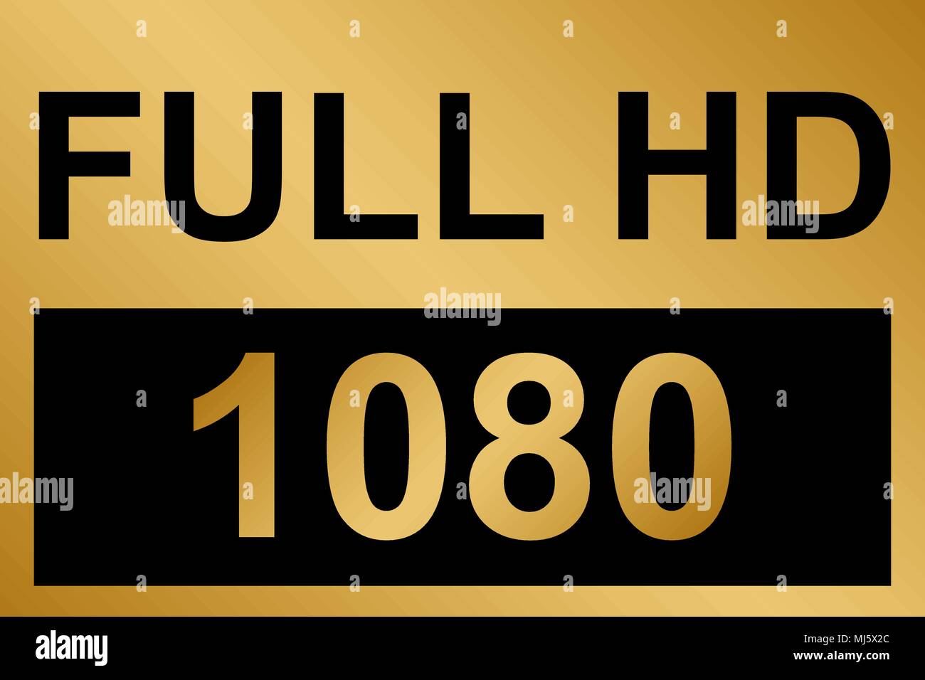 Golden Full HD label. Modern technology signs Stock Vector Image & Art ...