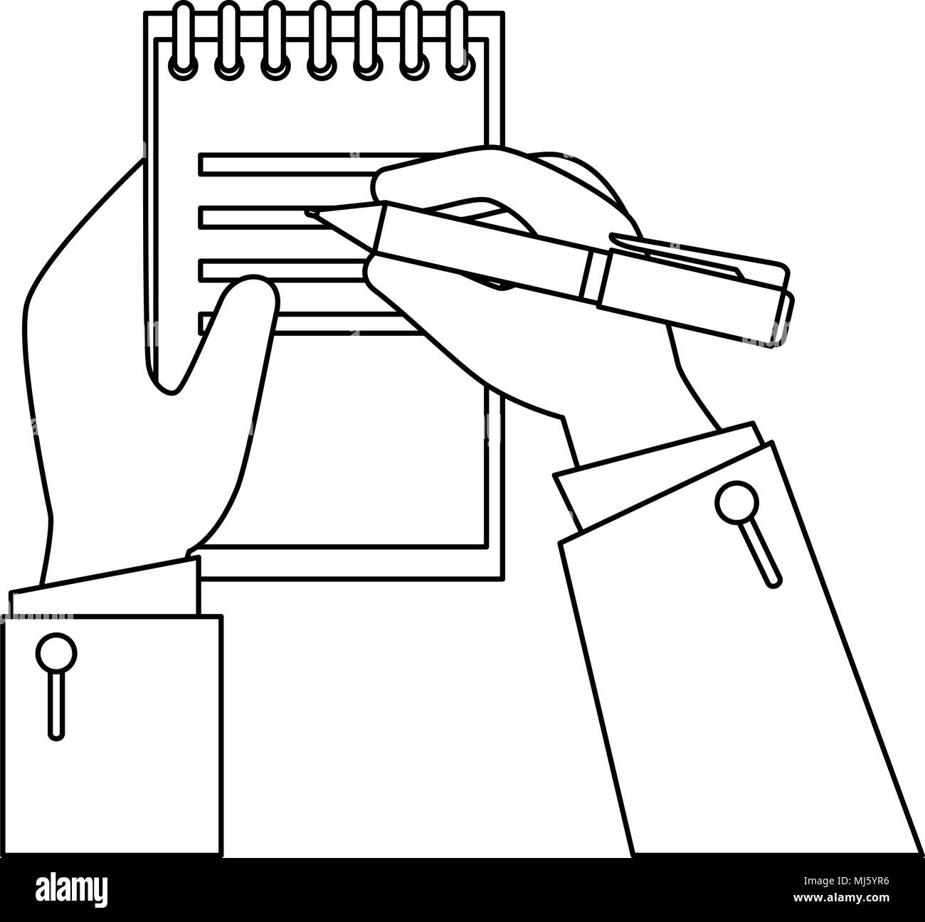 Writing in notebook student Black and White Stock Photos & Images - Alamy