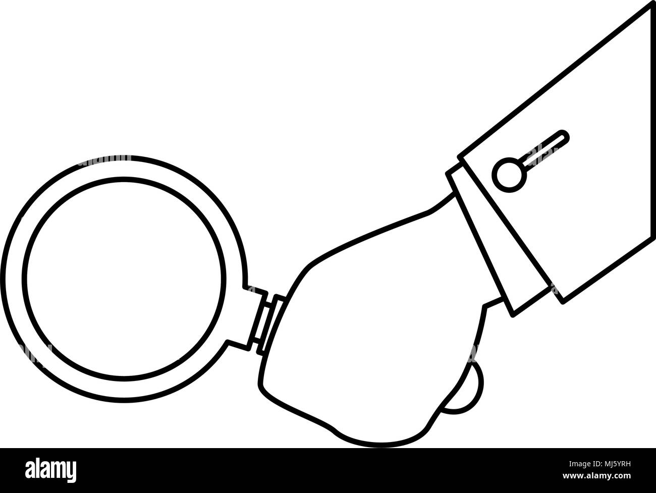 hand with magnifying glass isolated icon Stock Vector Image & Art - Alamy