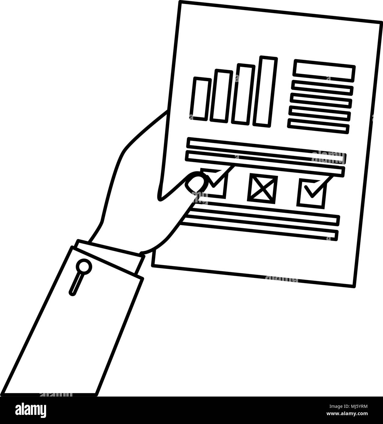 hand lifting finance document paper Stock Vector Image & Art - Alamy