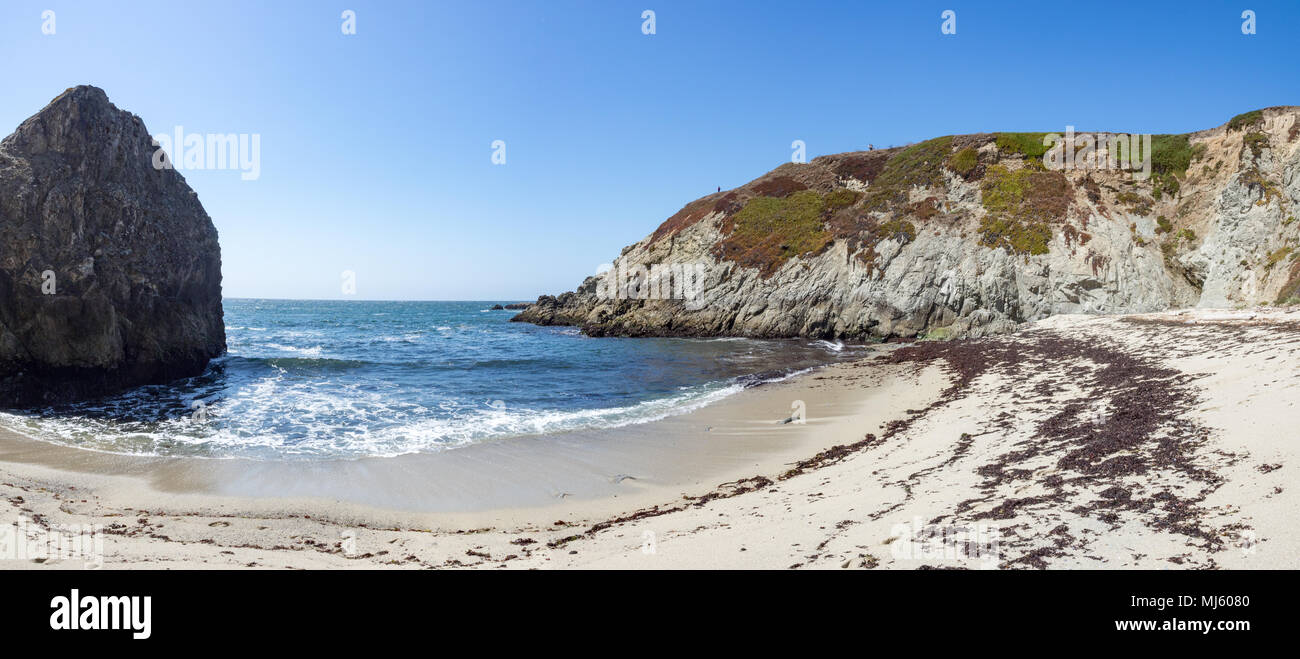 Beach and dramatic cliffs at Bodega Head Trail, Bodega Bay, California ...
