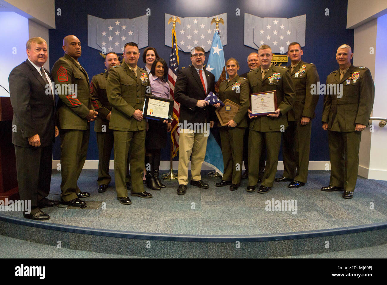 Lt. Gen. Rex C. McMillian (right), commander of Marine Forces Reserve ...