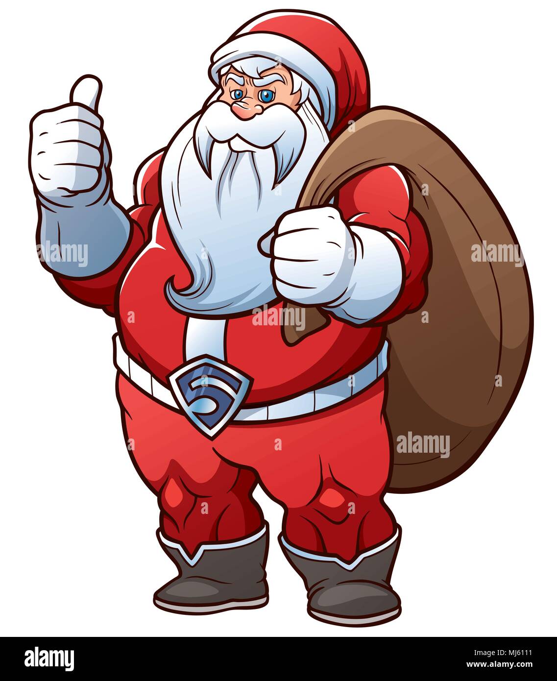 Vector Illustration of Cartoon Santa Claus Stock Vector Image & Art - Alamy
