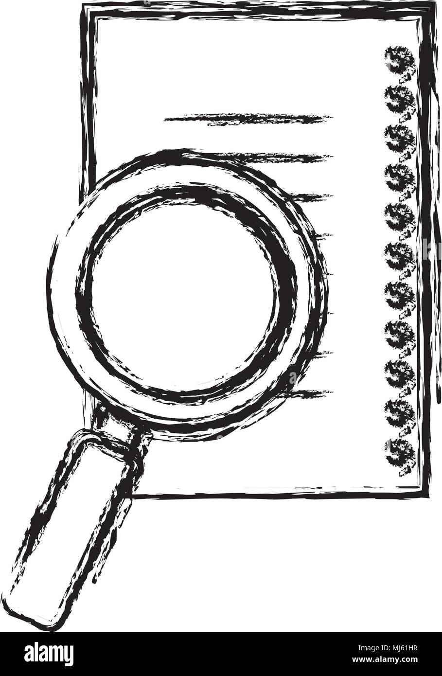 magnifying glass with paper Stock Vector Image & Art - Alamy