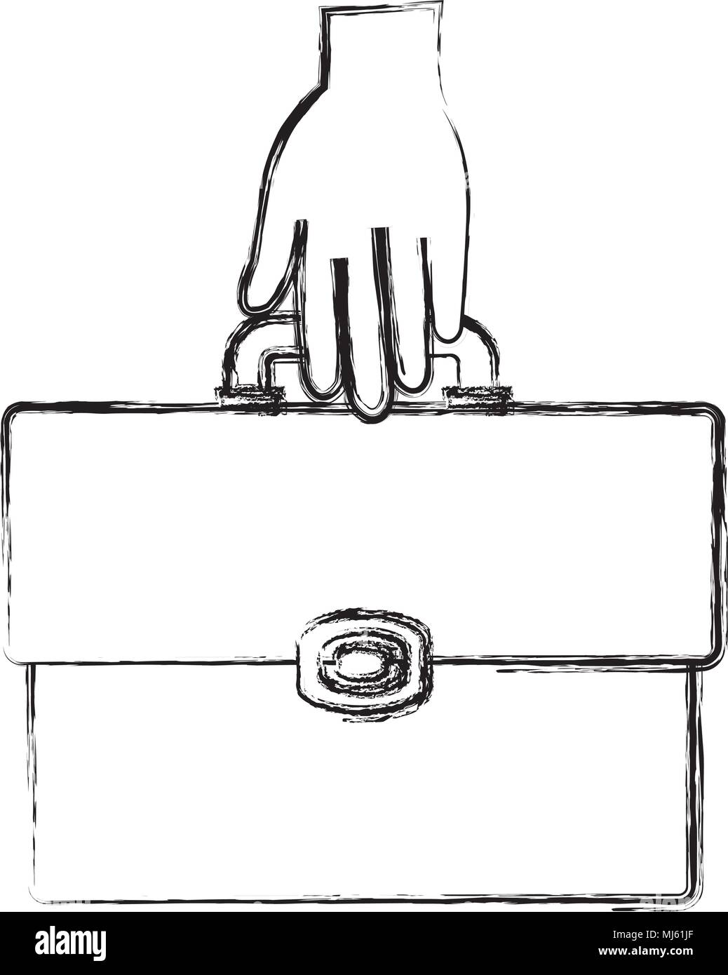 hand with portfolio briefcase Stock Vector Image & Art - Alamy
