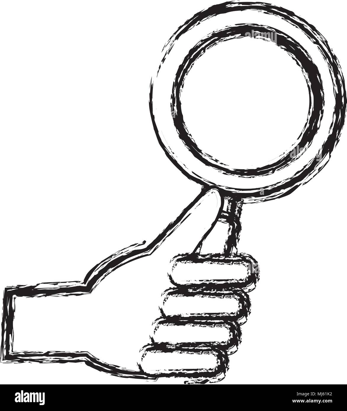hand with magnifying glass Stock Vector Image & Art - Alamy