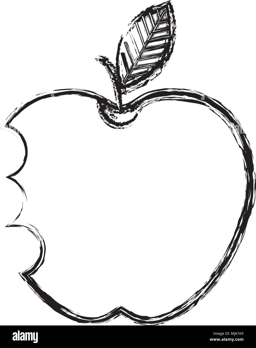 apple with bite icon Stock Vector Image & Art - Alamy