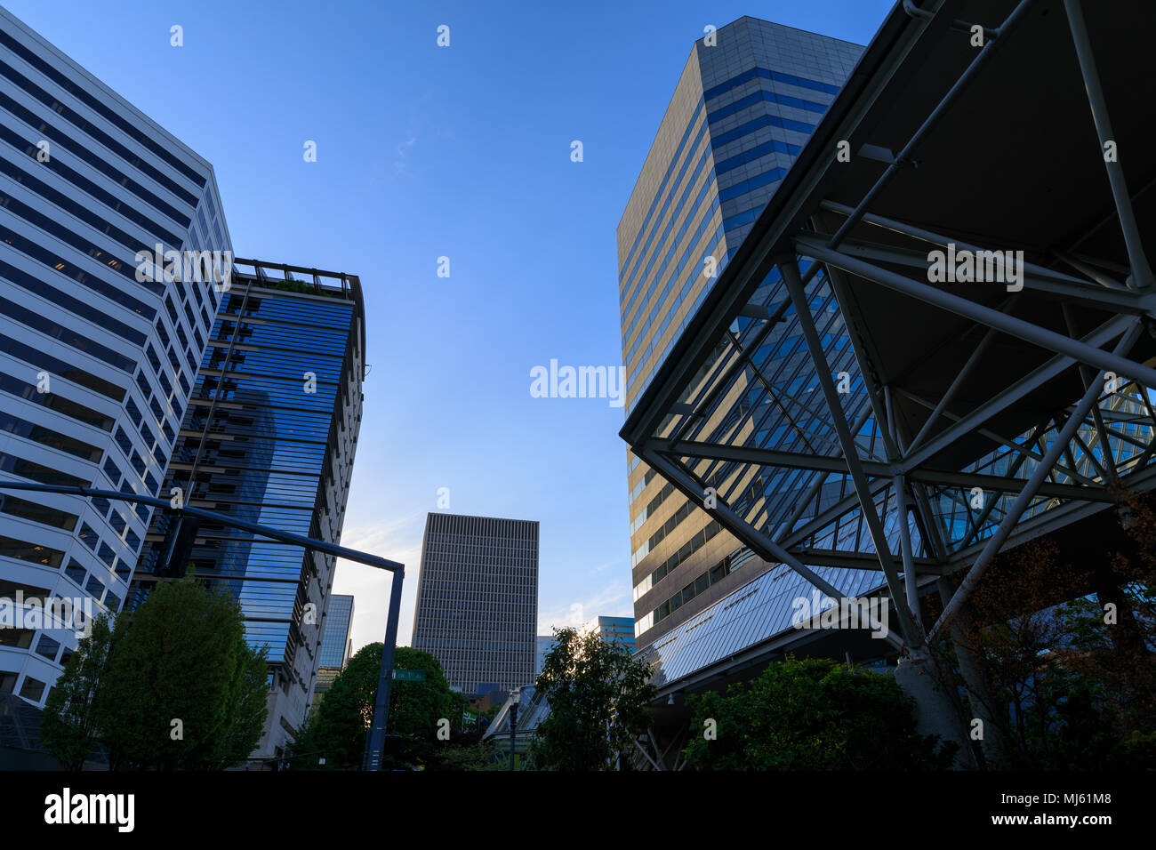 Portland, Oregon, USA - April 27, 2018 : The building of World Trade ...