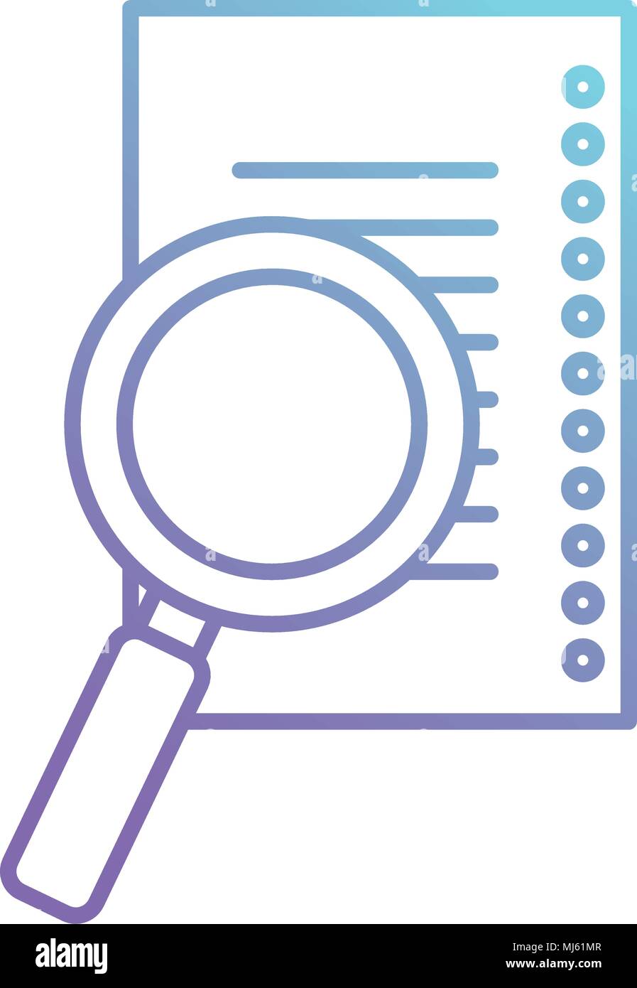 magnifying glass with paper Stock Vector Image & Art - Alamy