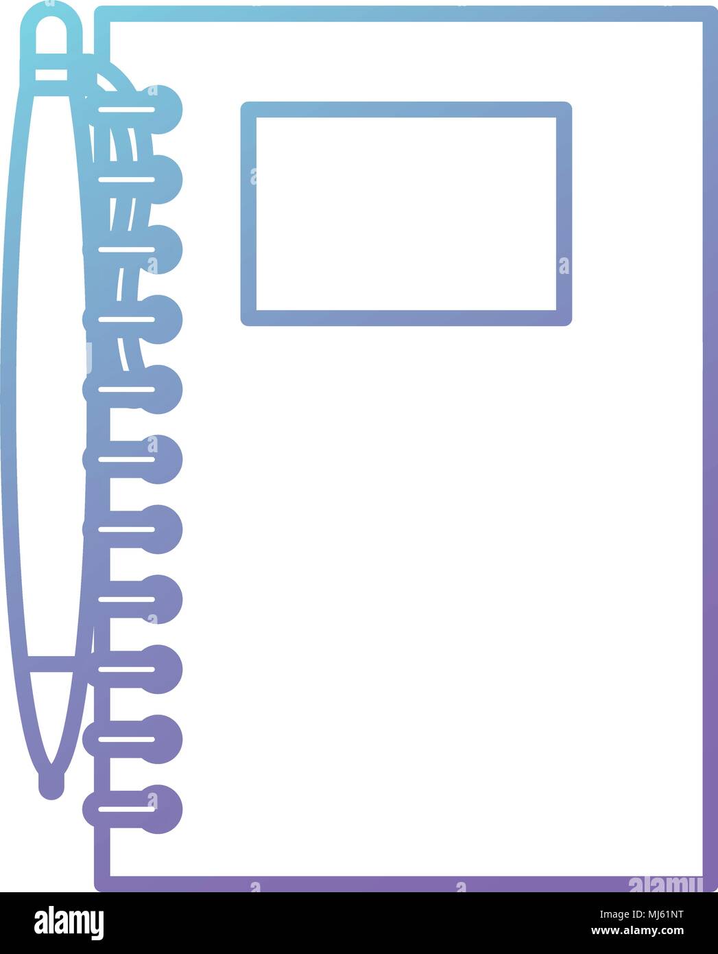 notebook school with pen Stock Vector Image & Art - Alamy