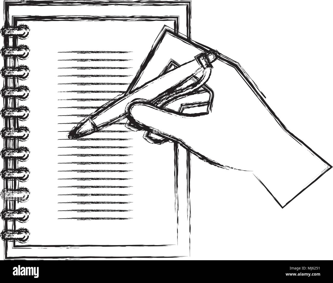 Hand writing pen diary Stock Vector Images - Alamy