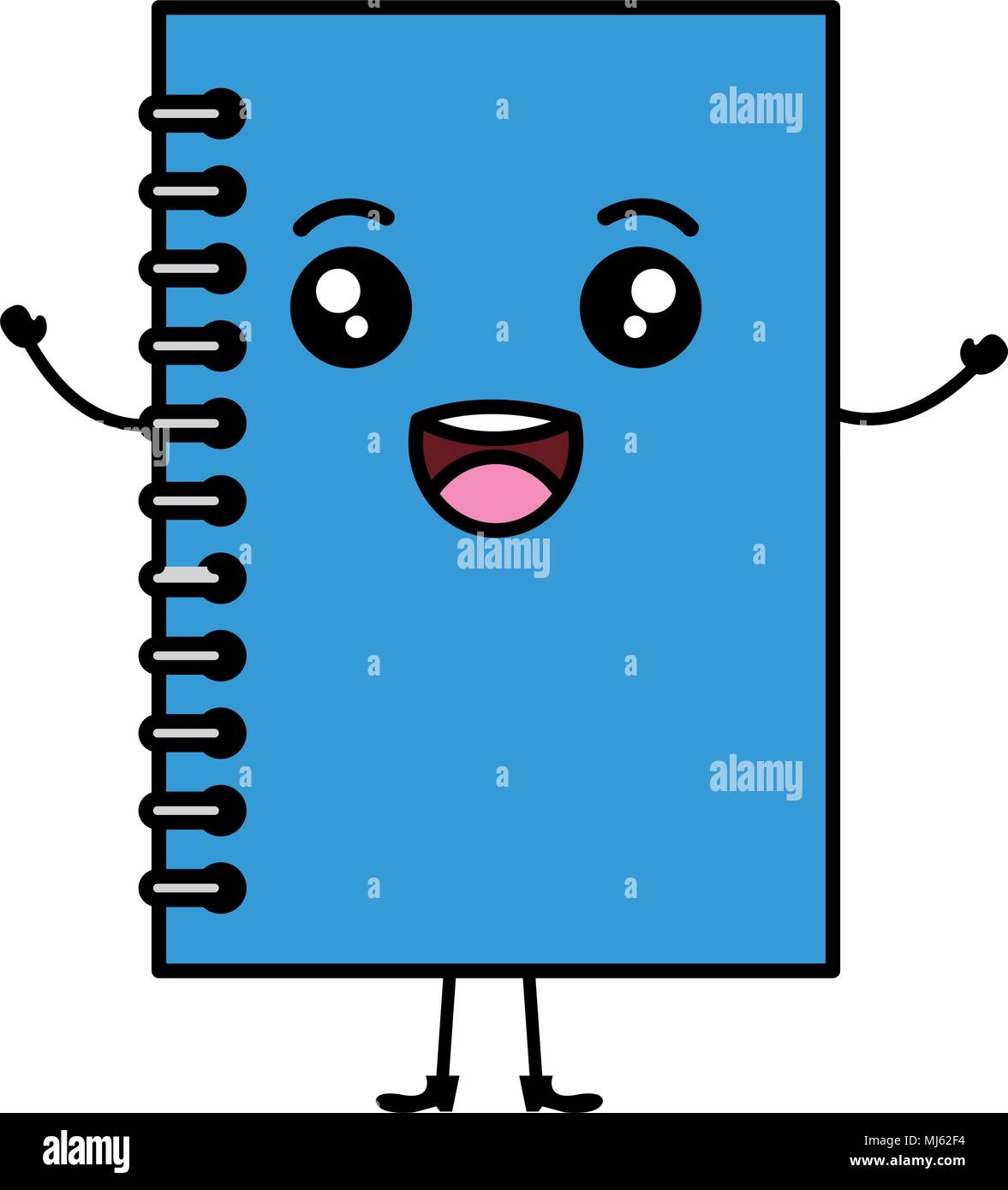 Notebook emoticon kawaii cartoon hi-res stock photography and images ...