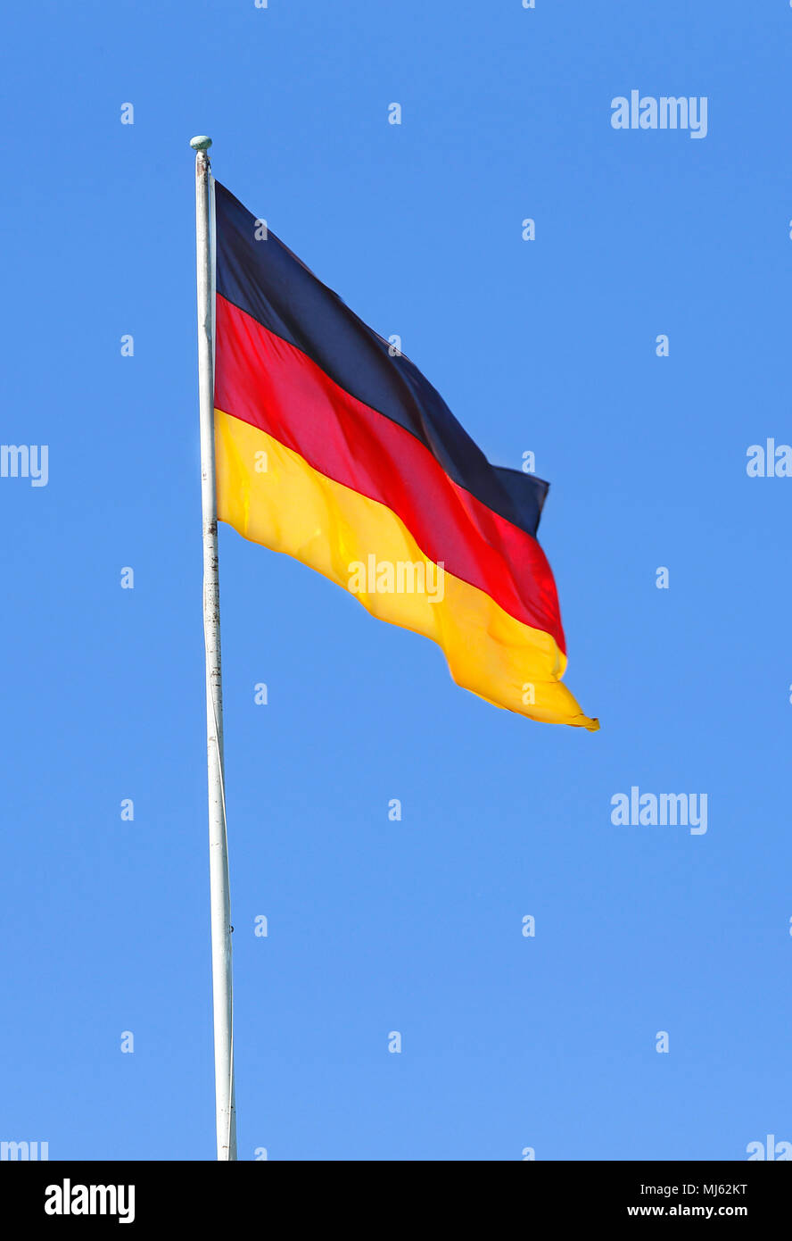 Germany flag on a pole hi-res stock photography and images - Alamy