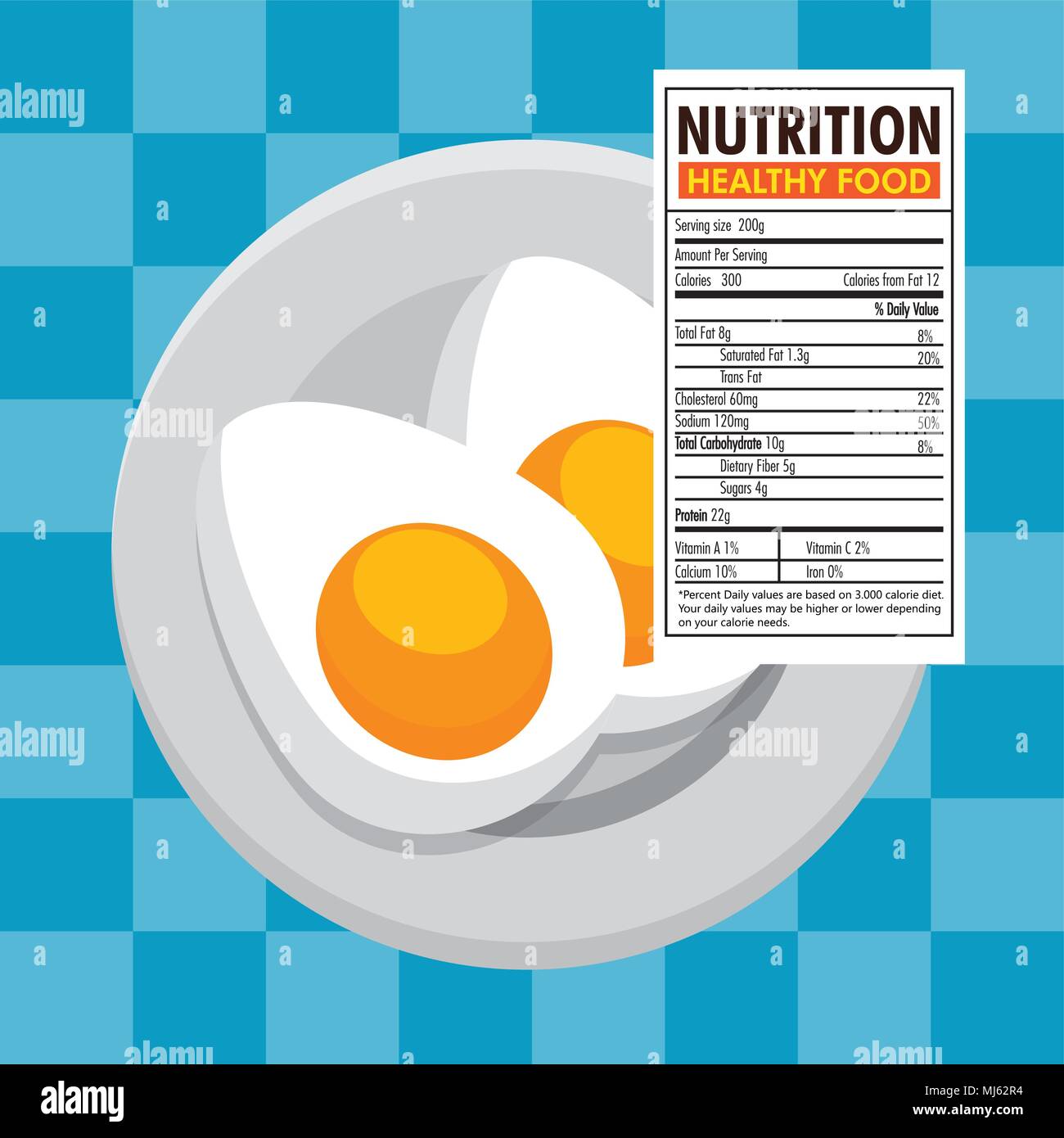 eggs frieds with nutrition facts Stock Vector Image & Art - Alamy