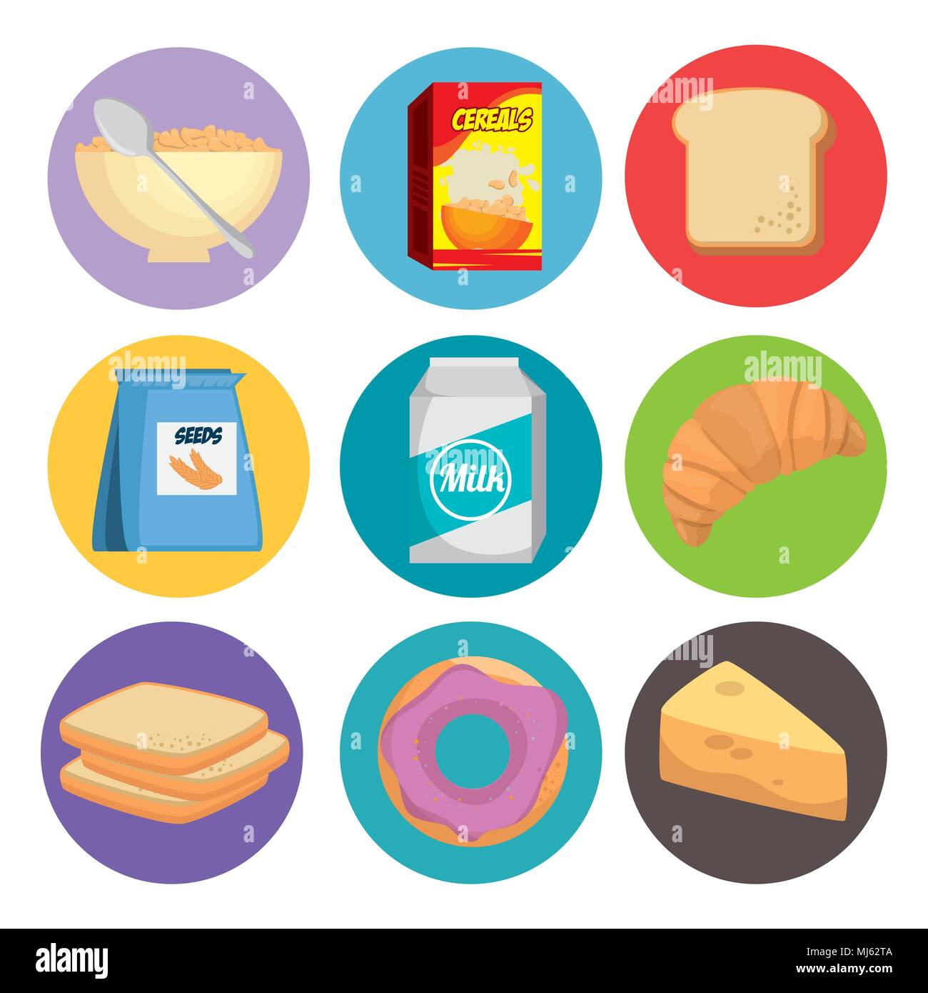 group of nutritive food icons Stock Vector Image & Art - Alamy
