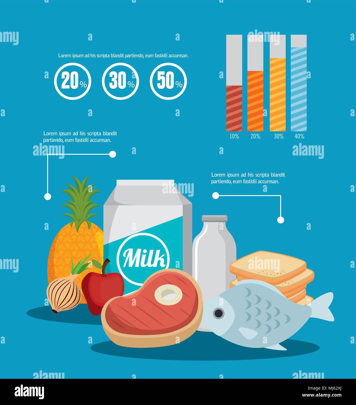 group of nutritive food infographic Stock Vector Image & Art - Alamy
