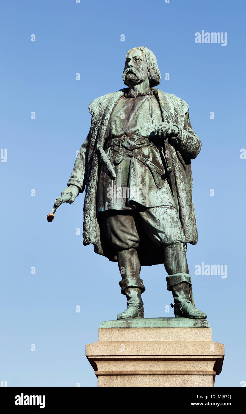 Orebro, Sweden: Artist Carl Gustaf Qvarnström (1810-1867) statue of ...