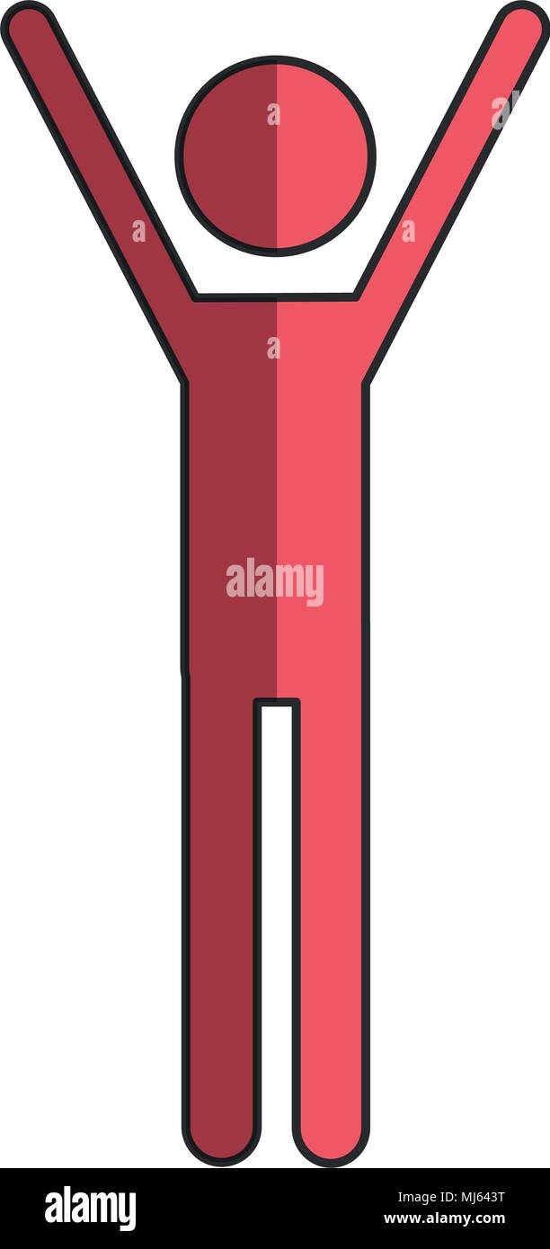 human figure silhouette with hands up Stock Vector Image & Art - Alamy