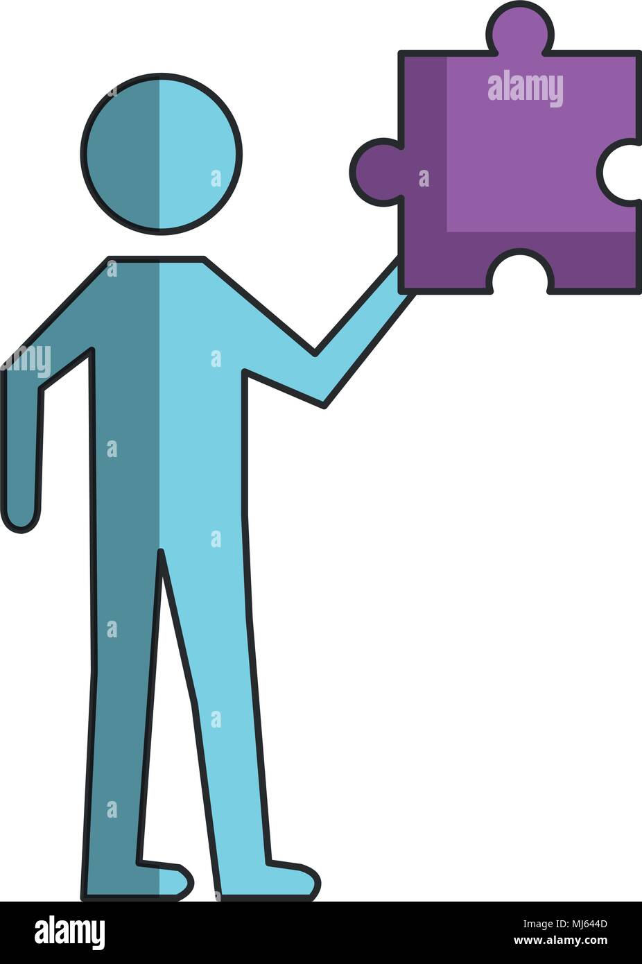 Human figure puzzle game piece Stock Vector Images - Alamy