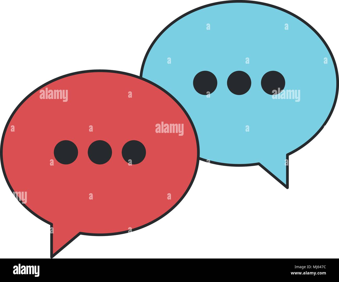 speech bubbles messages icon Stock Vector Image & Art - Alamy