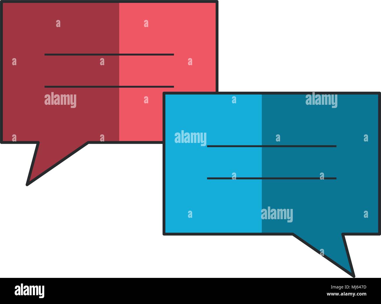 speech bubbles messages icon Stock Vector Image & Art - Alamy