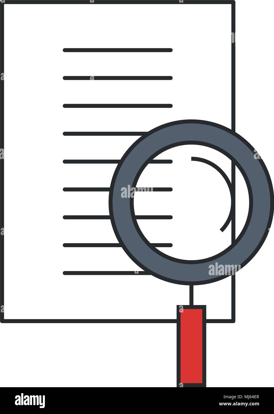 magnifying glass with paper Stock Vector Image & Art - Alamy