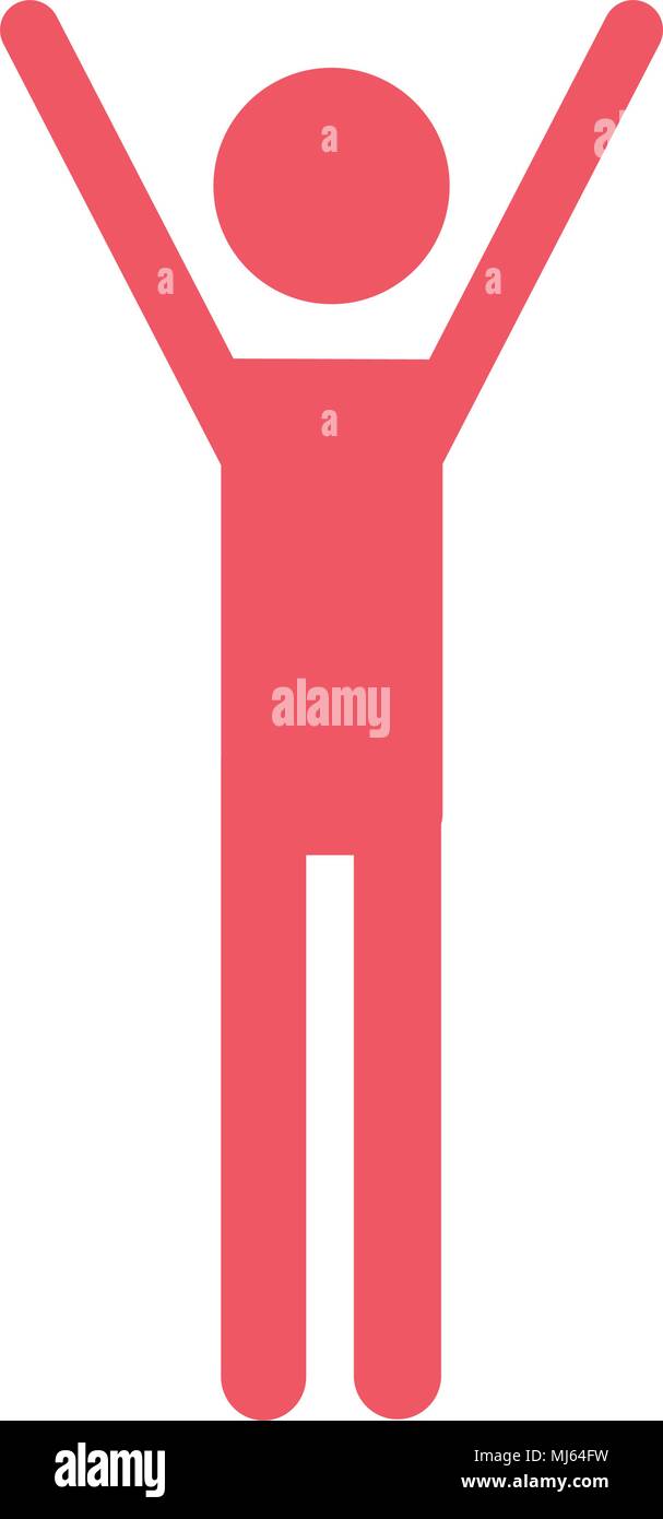 human figure silhouette with hands up Stock Vector Image & Art - Alamy